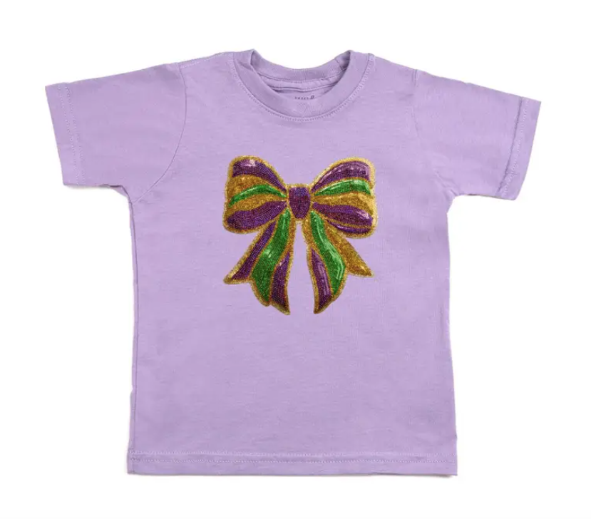 SW Mardi Gras Sequin Bow Patch Tee – WEE the People